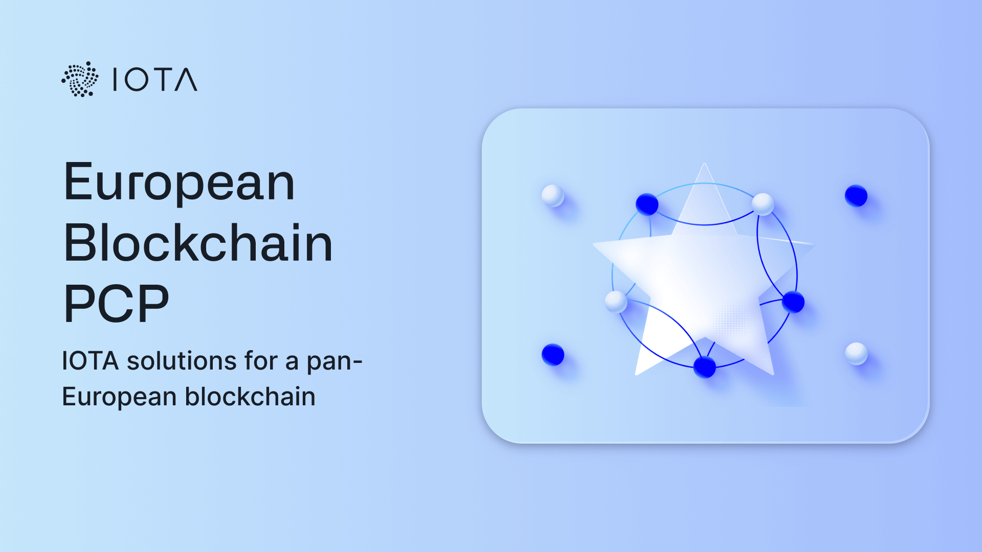 European Blockchain Pre-Commercial Procurement | IOTA Technology Showcase