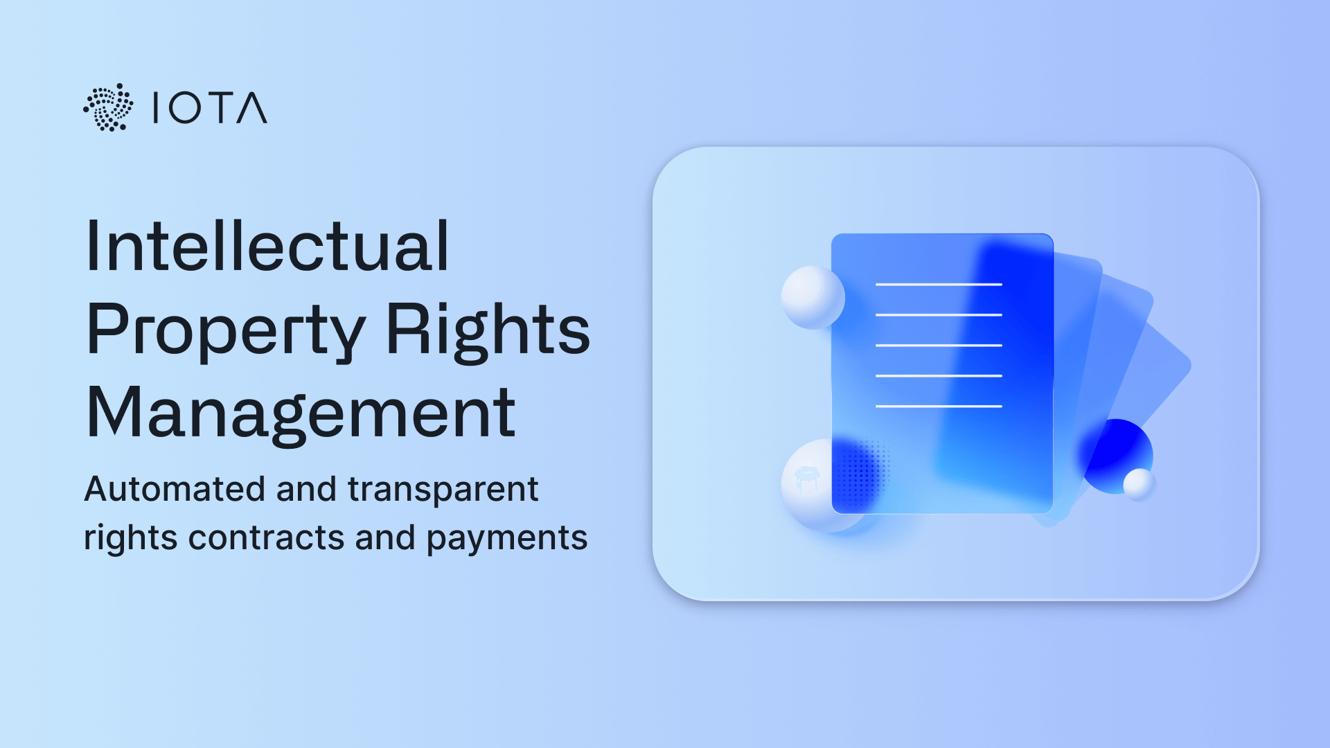 Intellectual Property Rights Management | IOTA Technology Showcase