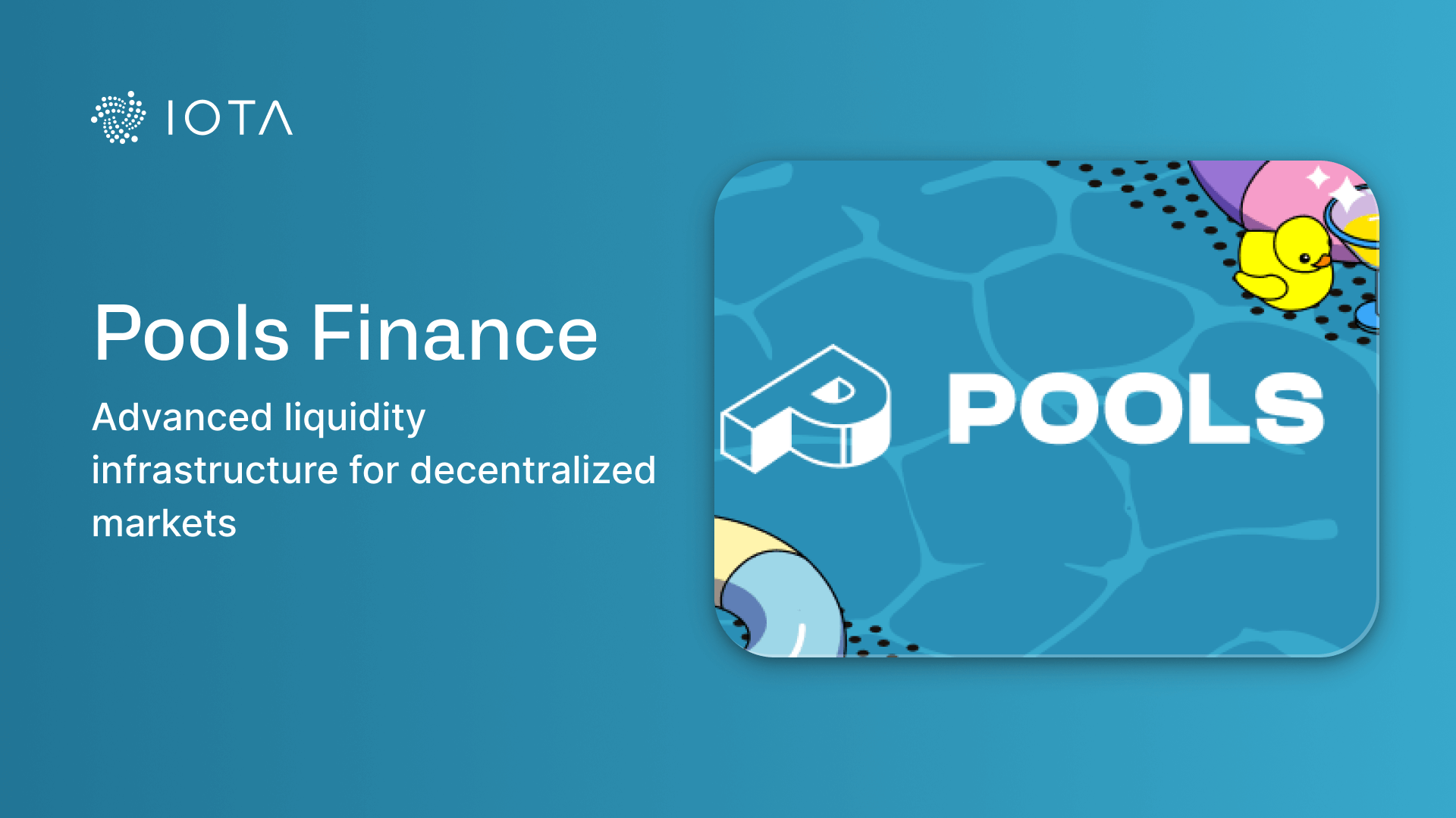 Pools Finance - Advanced liquidity infrastructure for decentralized markets | IOTA Technology ...